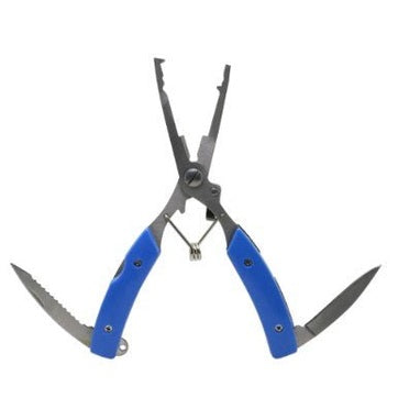 Lucana Split Ring Plier with Line Cutter Knife | Blue | Yellow